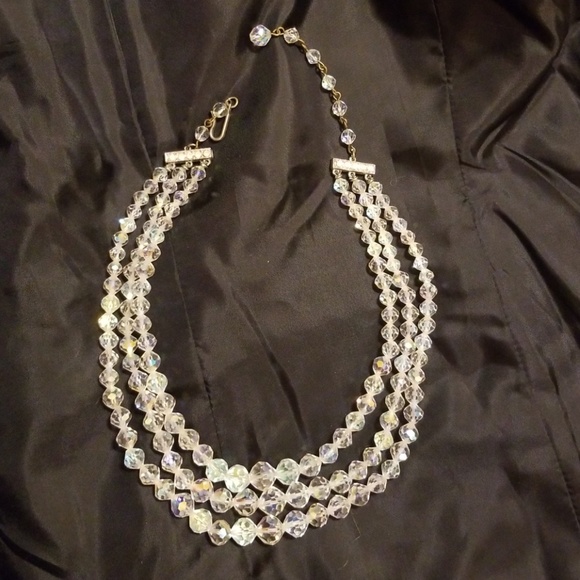 Jewelry | 195s 3 Strand Crystal Necklace | Poshmark